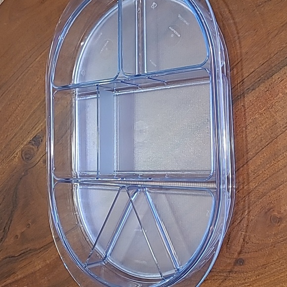 Tupperware | Dining | Retro Tupperware Blue Tray With Dividers | Poshmark
